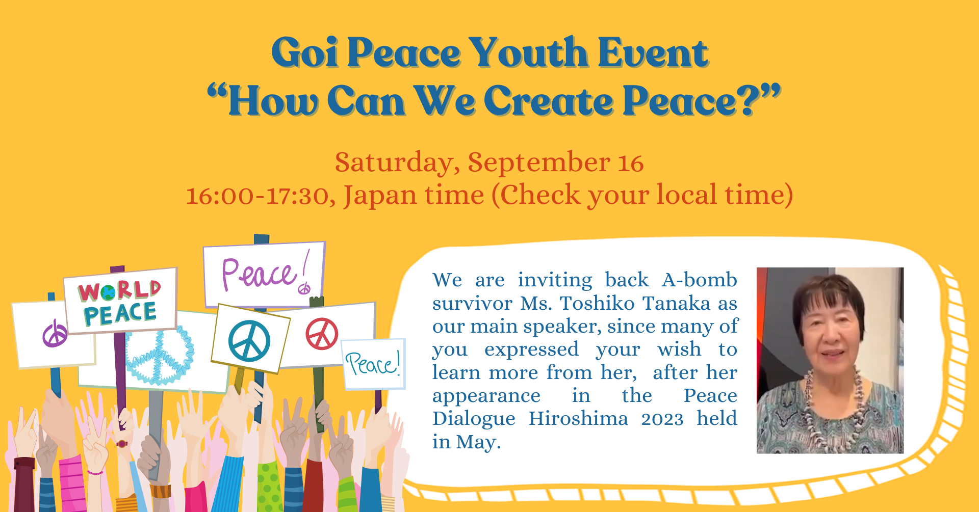 [Online event – September 16th] Goi Peace Youth Event “How Can We ...